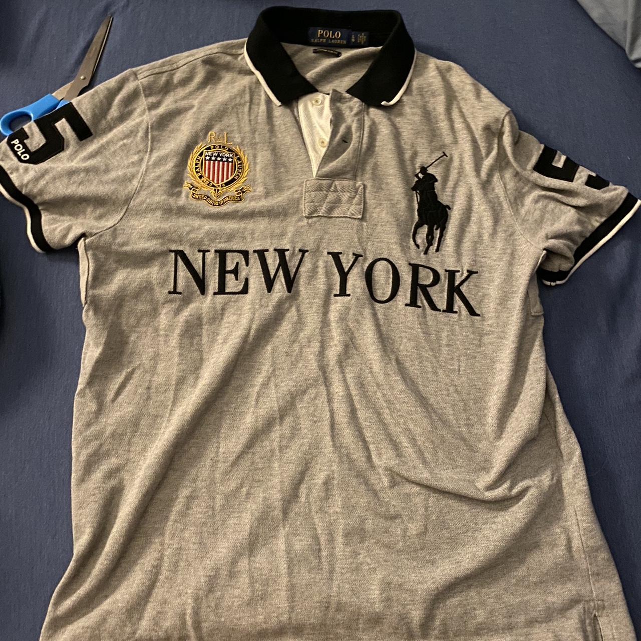 chief keef new york big pony polo shirt - Depop