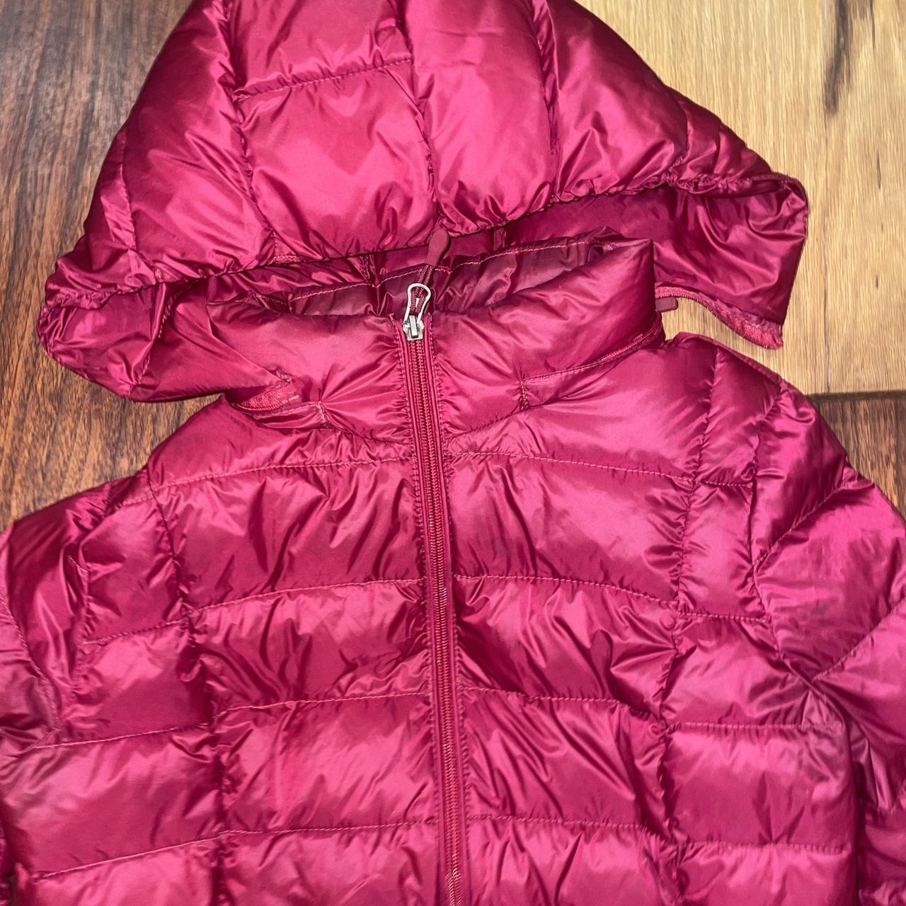 red down feather coat ️ (can fit S-M) beautiful color... - Depop