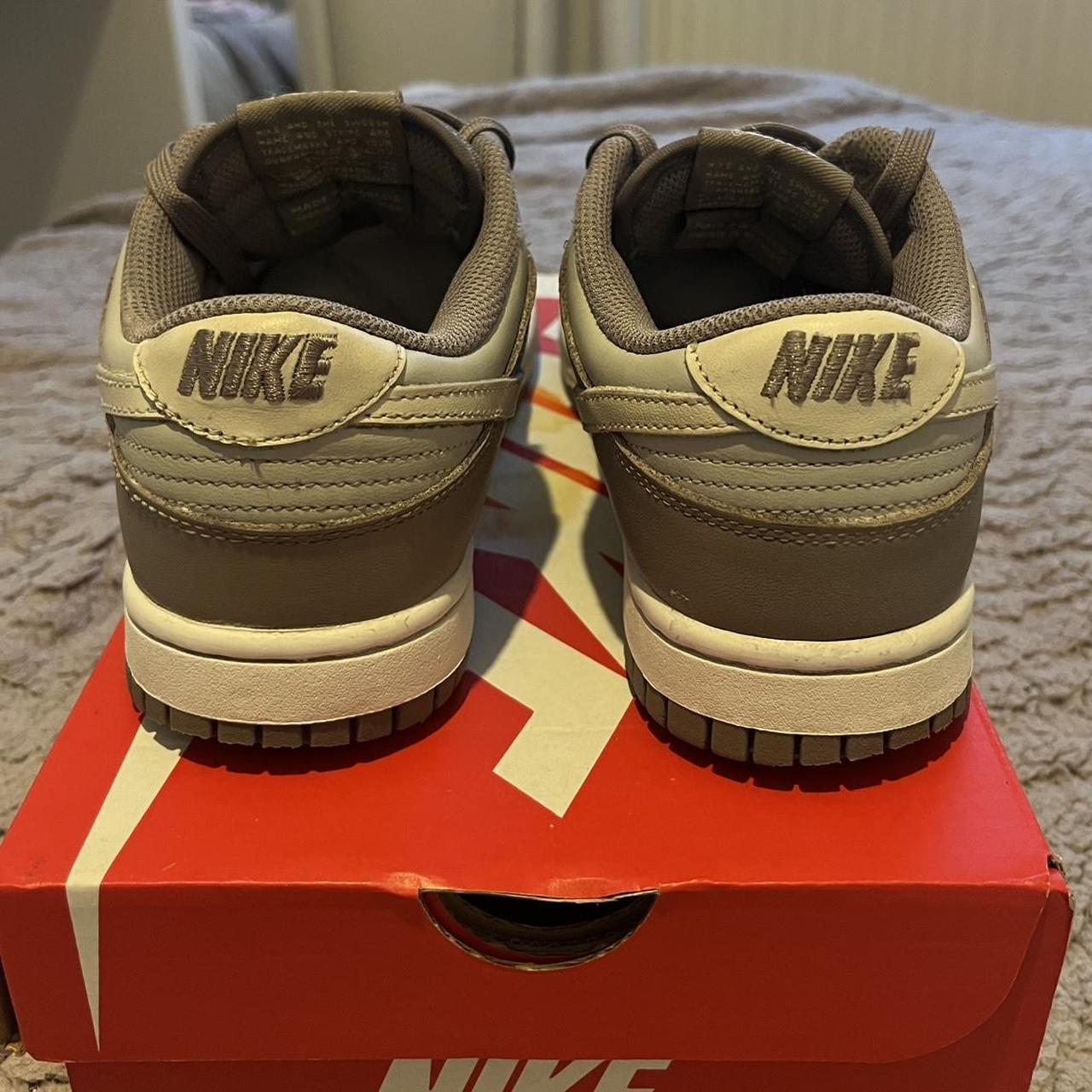 Nike bone tan moon fossil dunks size 4 Worn a... - Depop