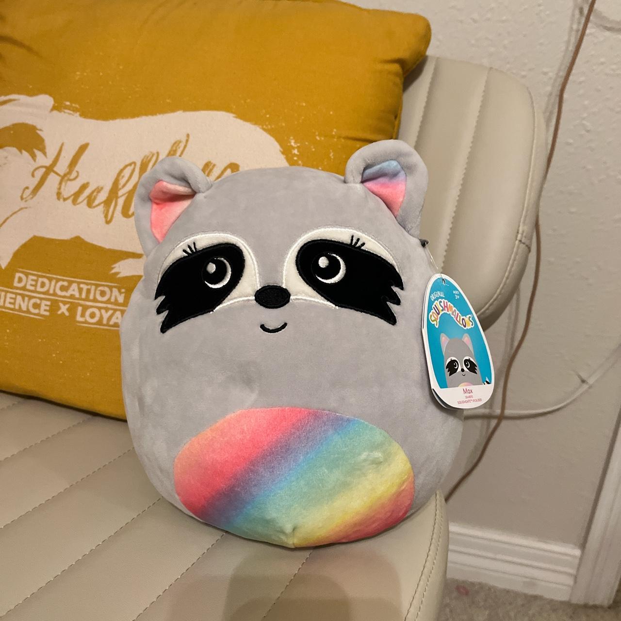 Max Racoon Squishmallow 8in - Depop