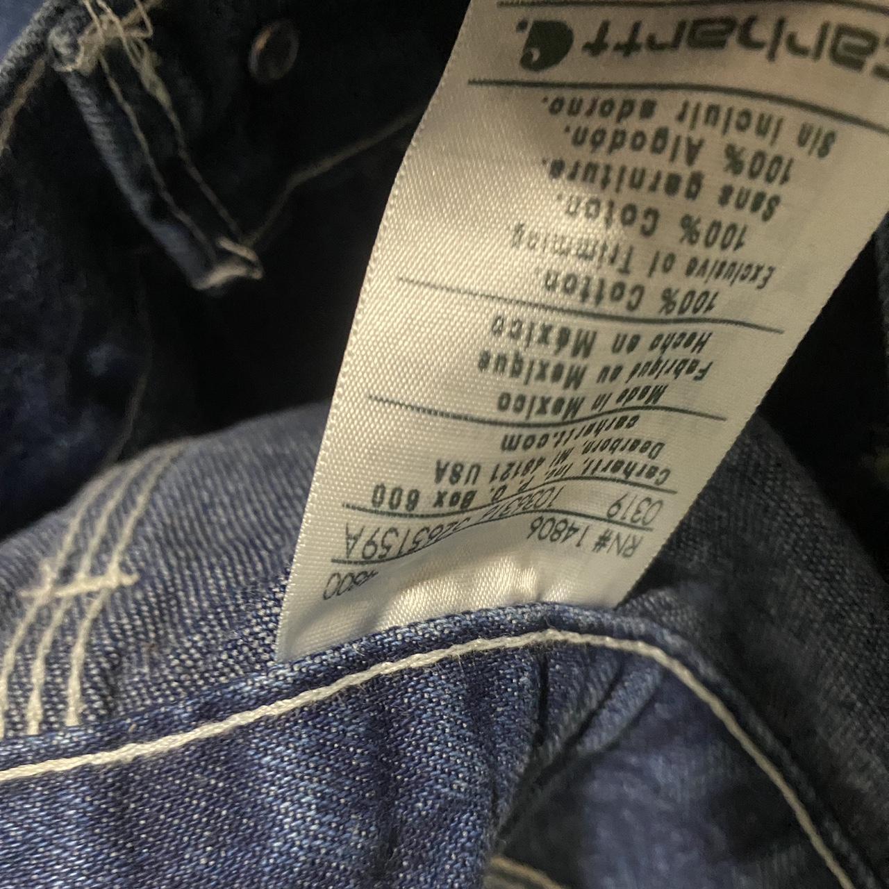 -Carhartt Carpenter White Stitch Jeans -Tagged 42 x... - Depop