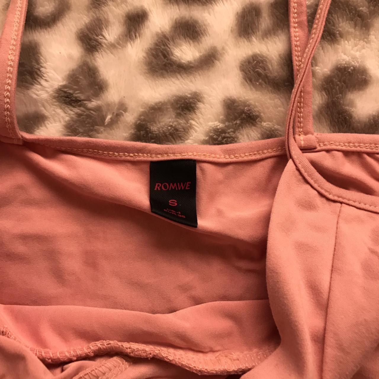 Romwe Pink Bow Top Size: small - Depop