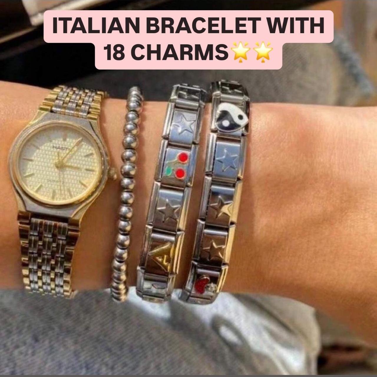 Italian Bracelet 🌟SHOP SALE: 18 CHARM BRACELET FOR... - Depop