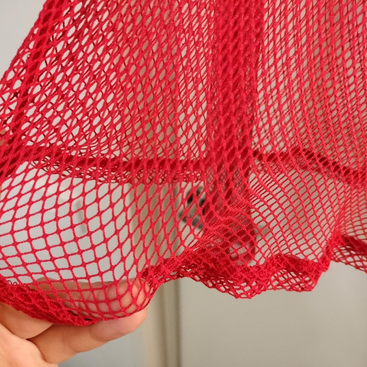 Dangerfield size 20 red fishnet mesh top - Depop