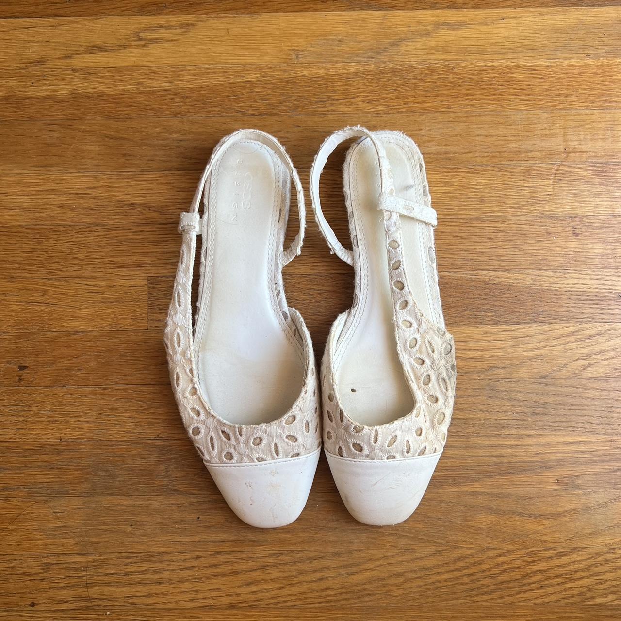 ASOS Women's Cream and White Sandals | Depop