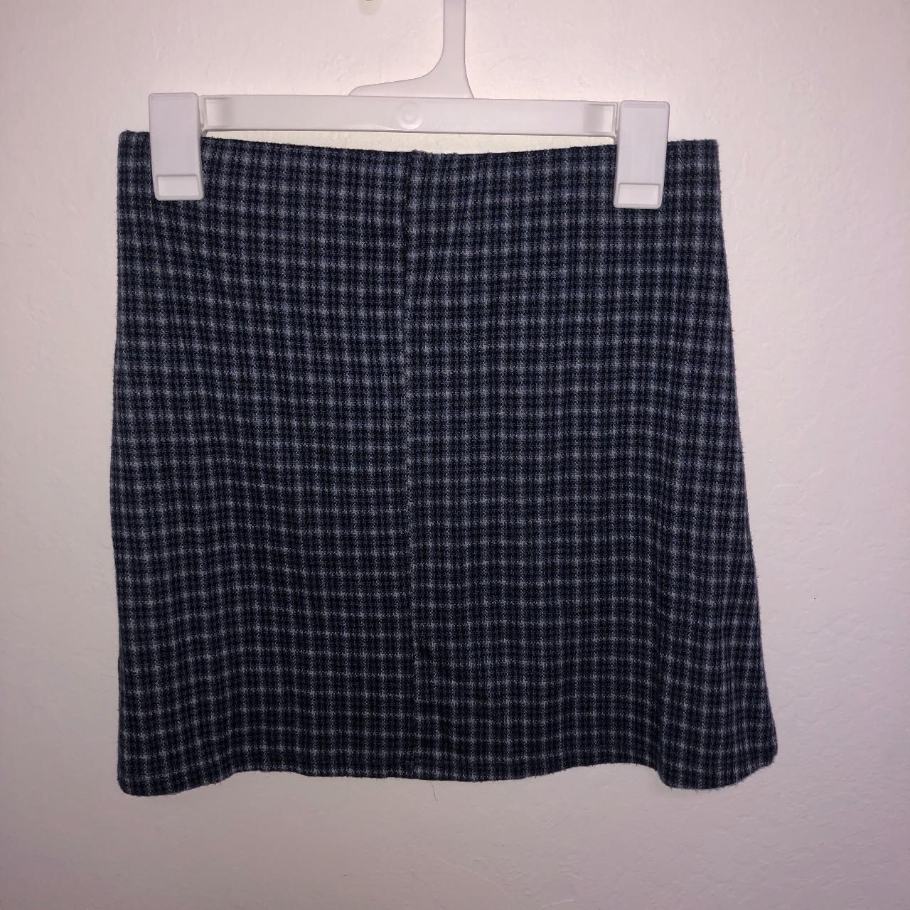 Blue Plaid Mini Skirt Brand: Urban Outfitters Size... - Depop