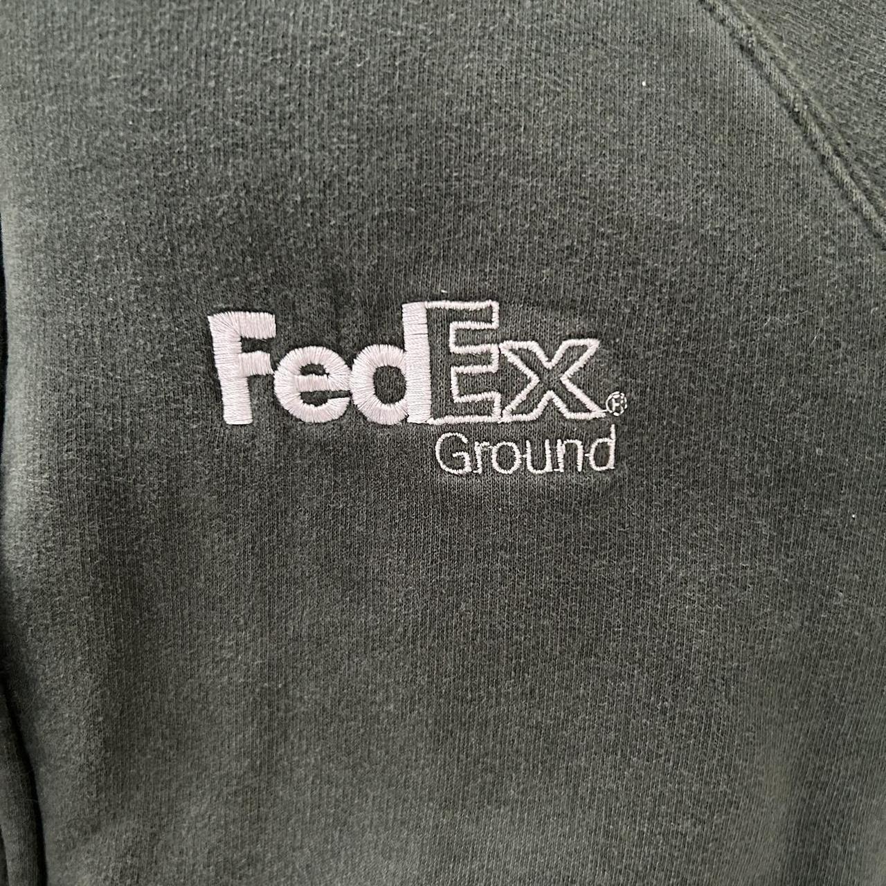 Rare Green FedEx zip up distressed vintage used... | Depop