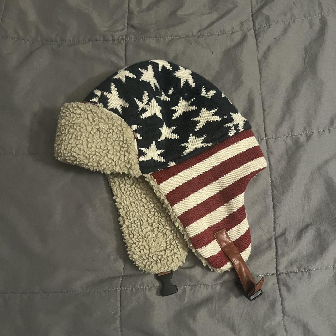 American Flag woven trapper hat / ushanka ... - Depop