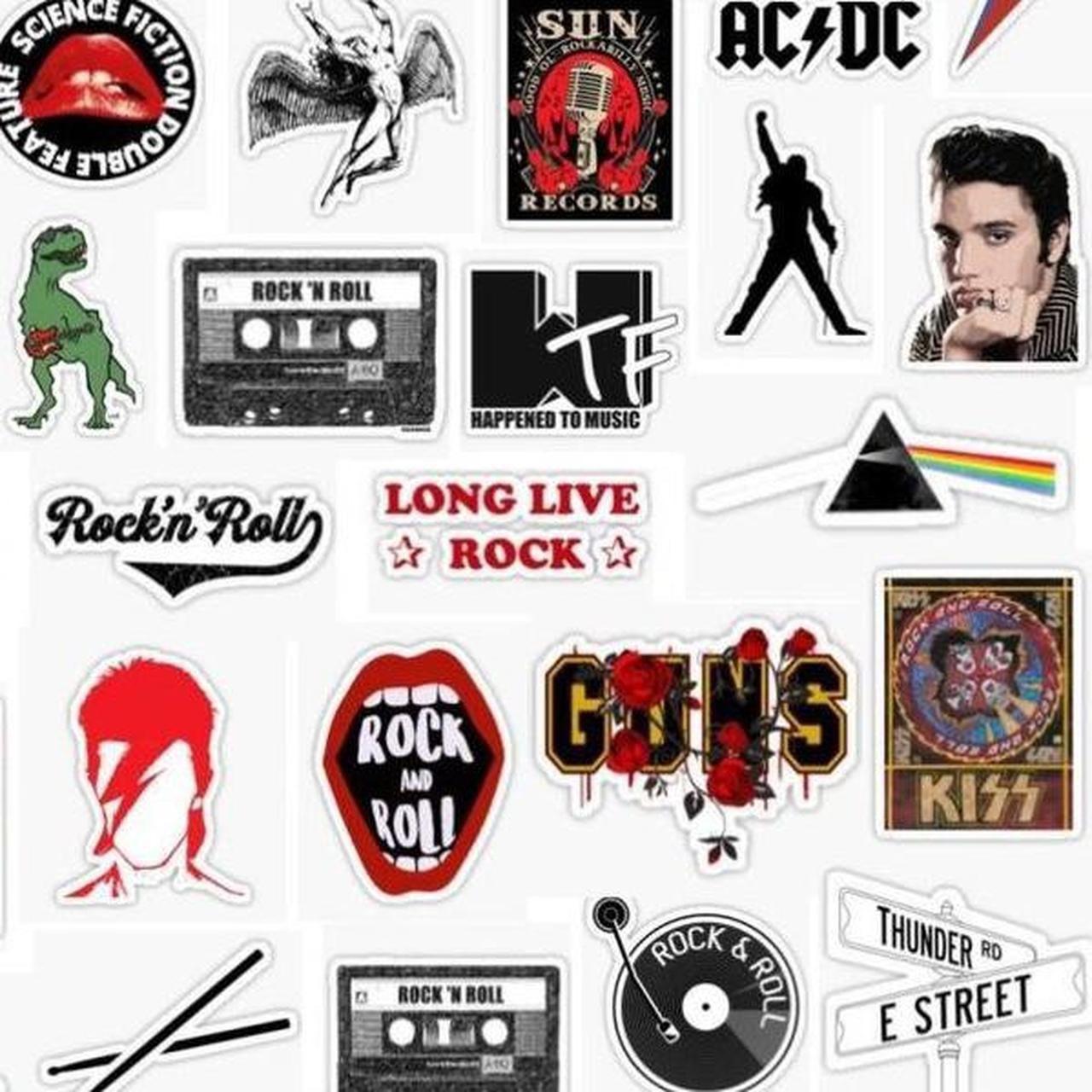 🎸!! Rock Sticker-Sheet Drop !!🎸 ☆ 50 stickers... - Depop