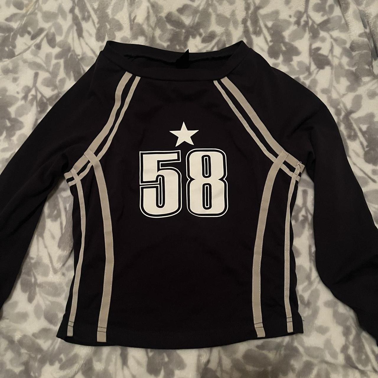 y2k jersey crop top number #y2k #grunge #jersey... - Depop