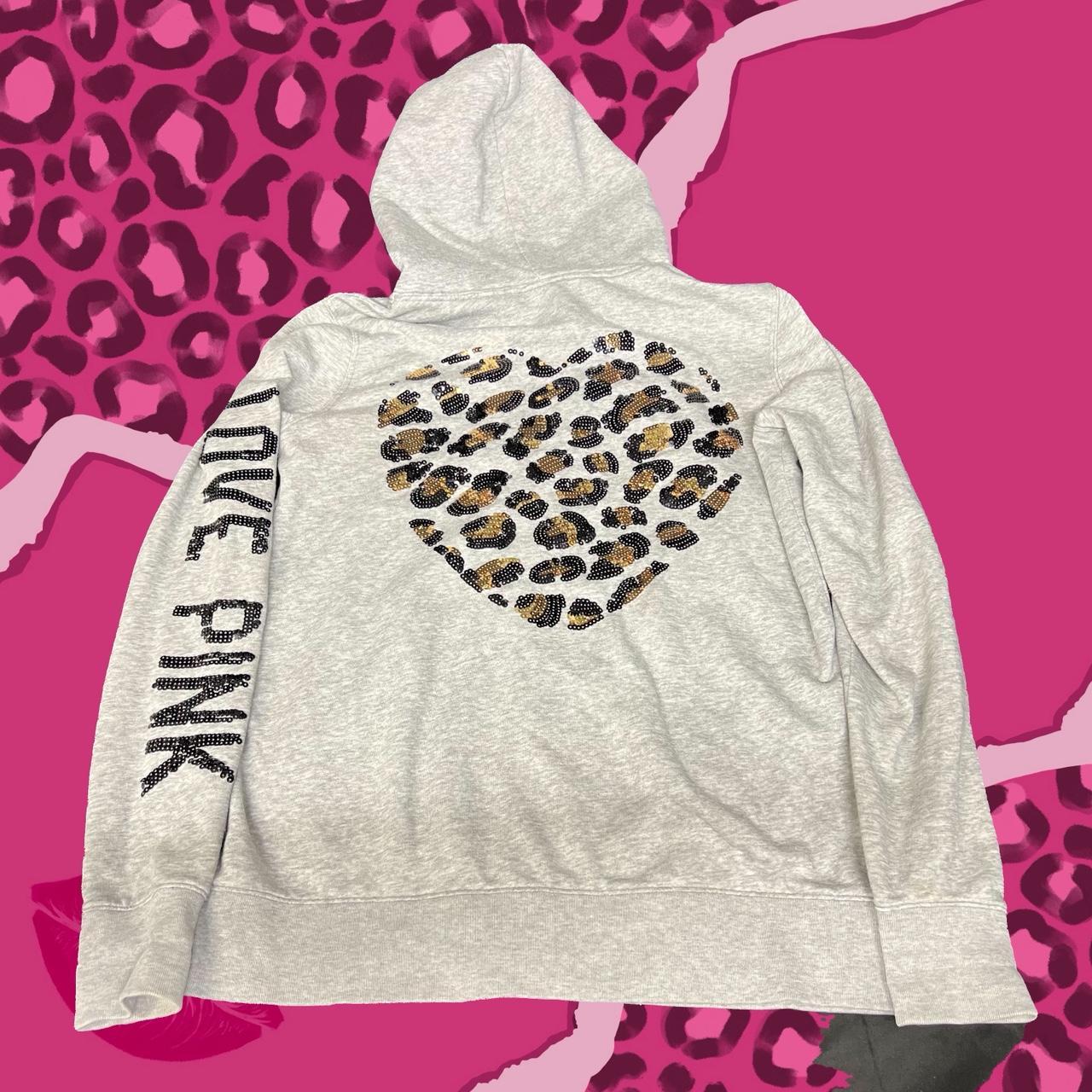 Description: gray victoria's secret leopard print... | Depop