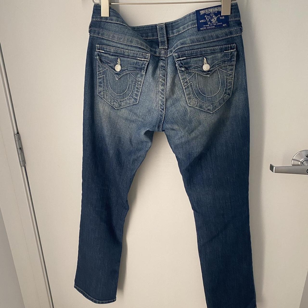 Y2K Vintage low rise True Religions! Marked size 28... - Depop