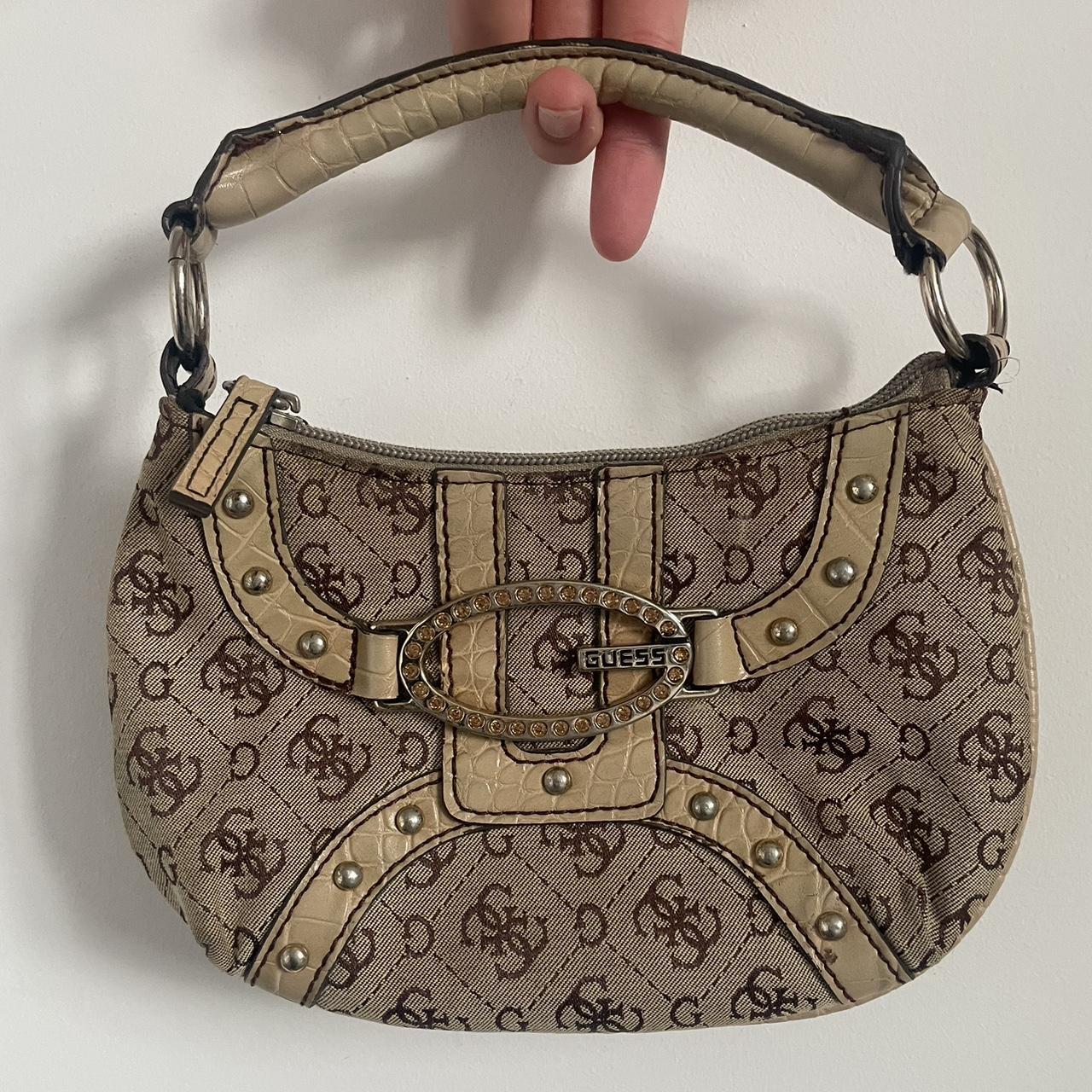 The cutest little vintage monogram Guess handbag,... - Depop