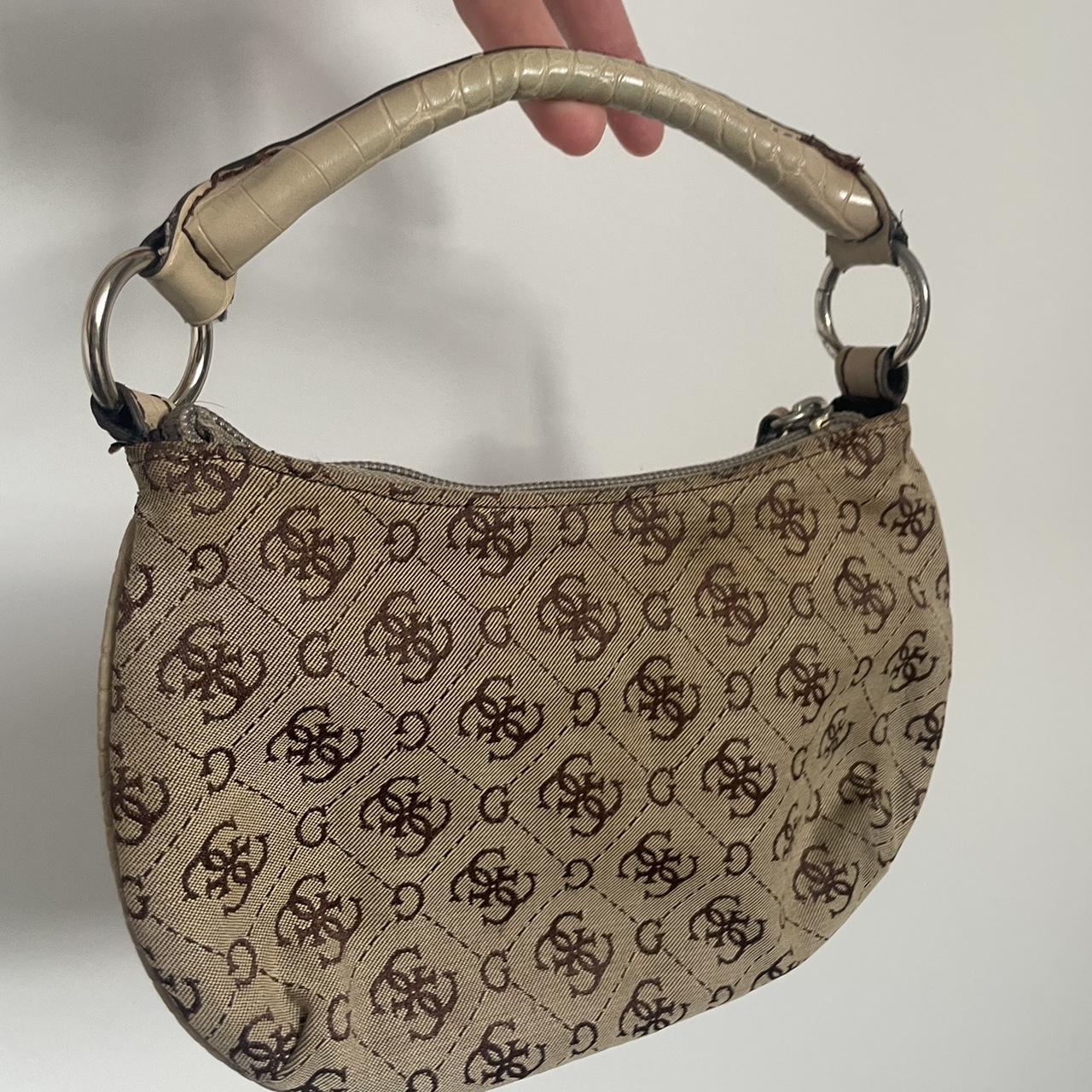 The cutest little vintage monogram Guess handbag,... - Depop