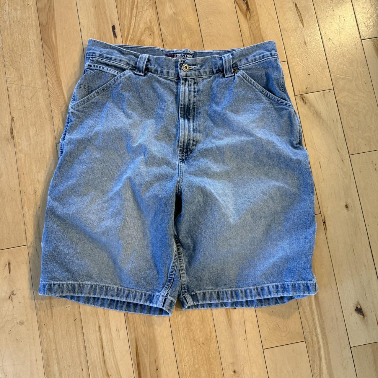 90s faded structure jorts good condition no... | Depop