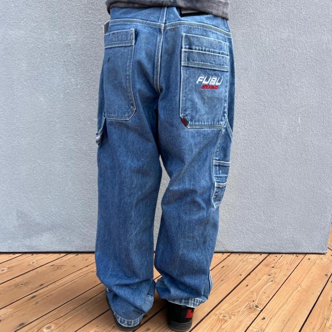 Insane pair of 90s fubu jeans. Tag size 40... - Depop