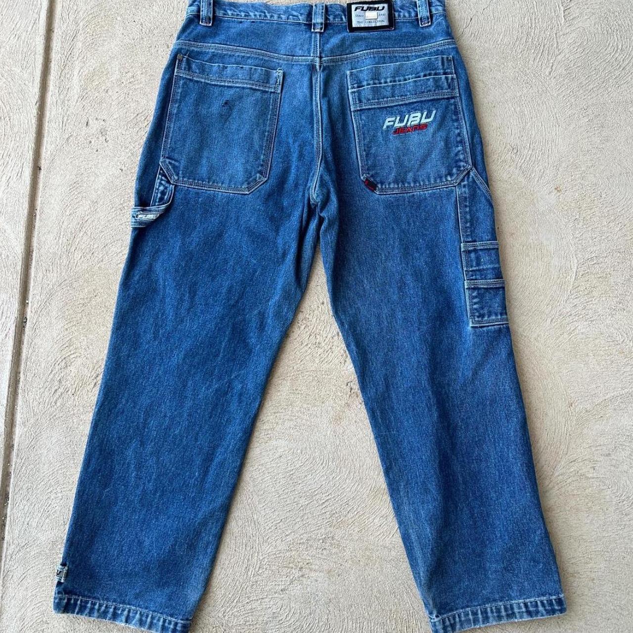 Insane pair of 90s fubu jeans. Tag size 40... - Depop