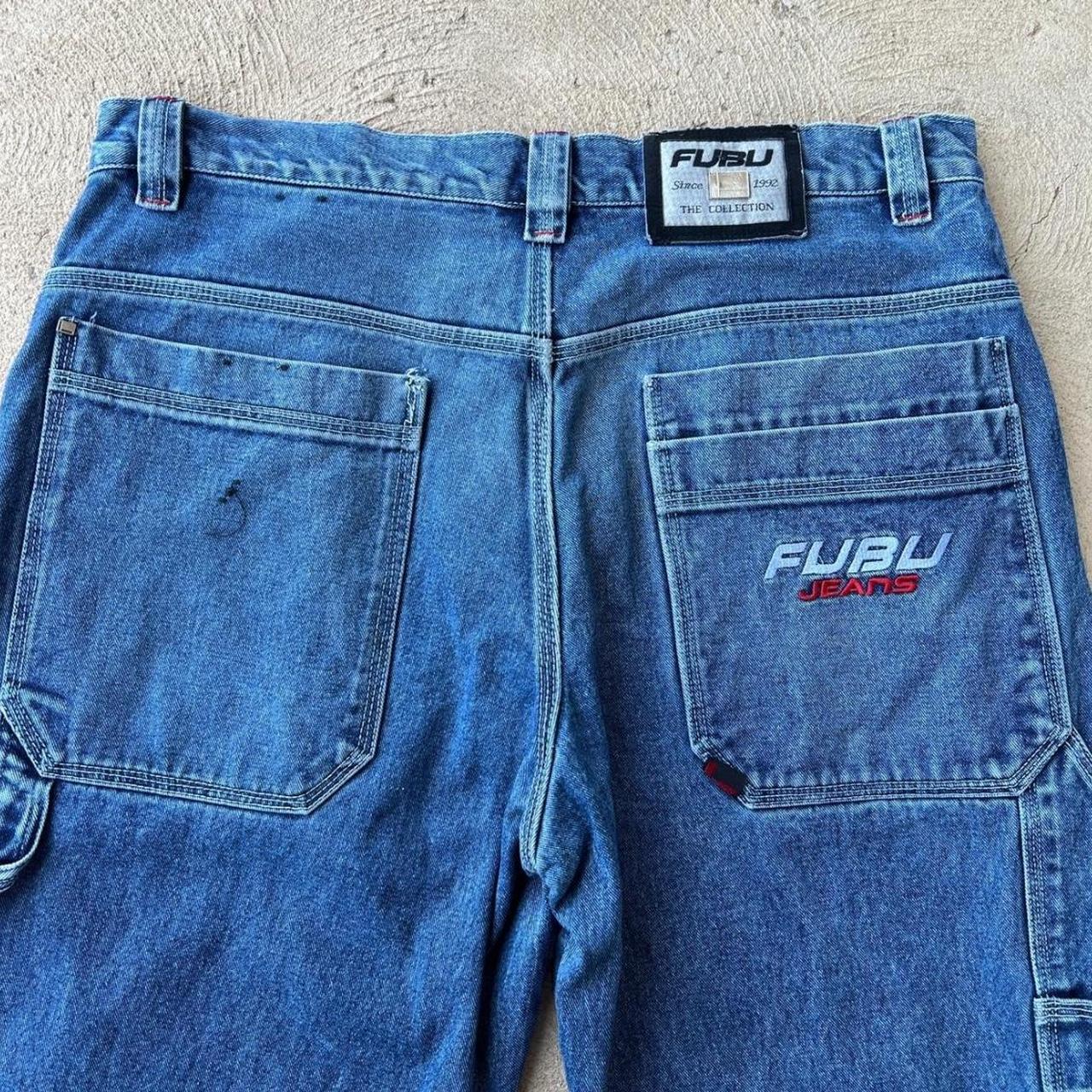 Insane pair of 90s fubu jeans. Tag size 40... - Depop