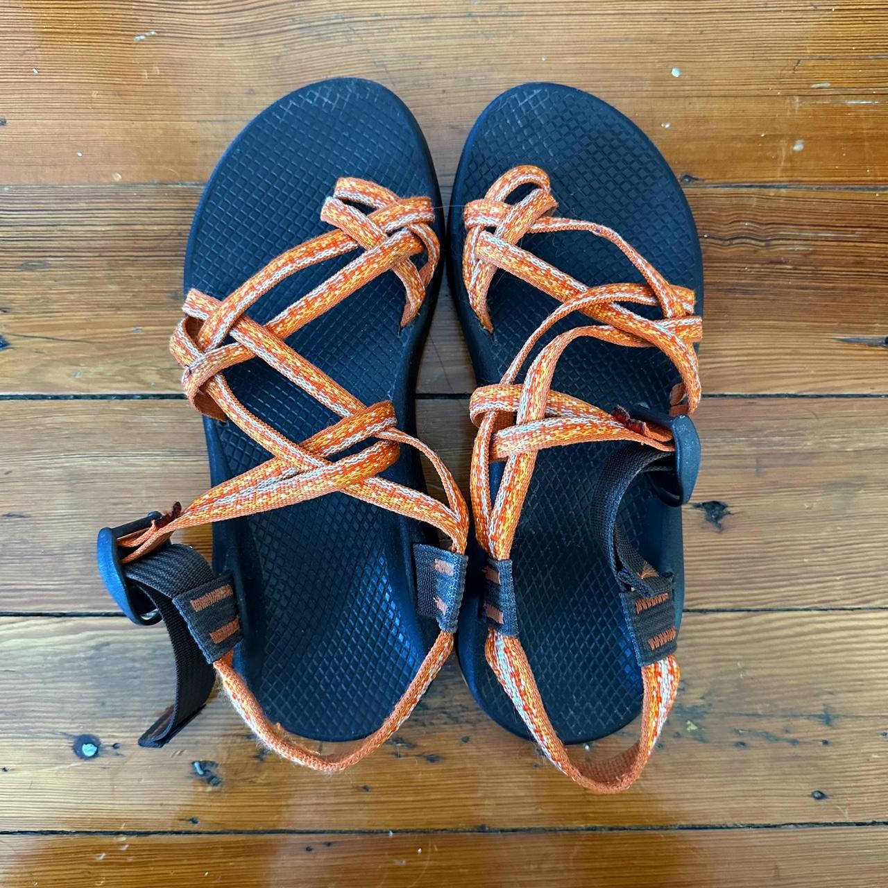Chaco Women's Orange Sandals | Depop