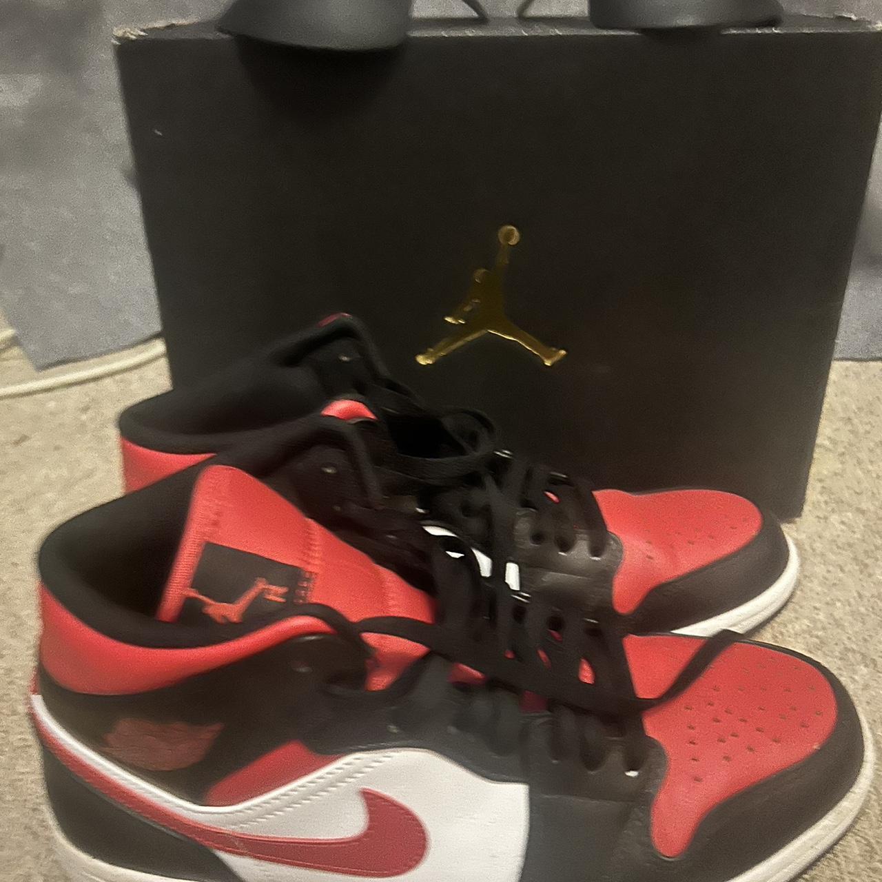 red/white/black jordan 1s+ crease protectors - Depop
