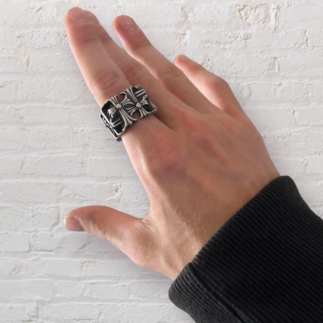 CHROME RING sick ring to spice up a fit custom made... - Depop