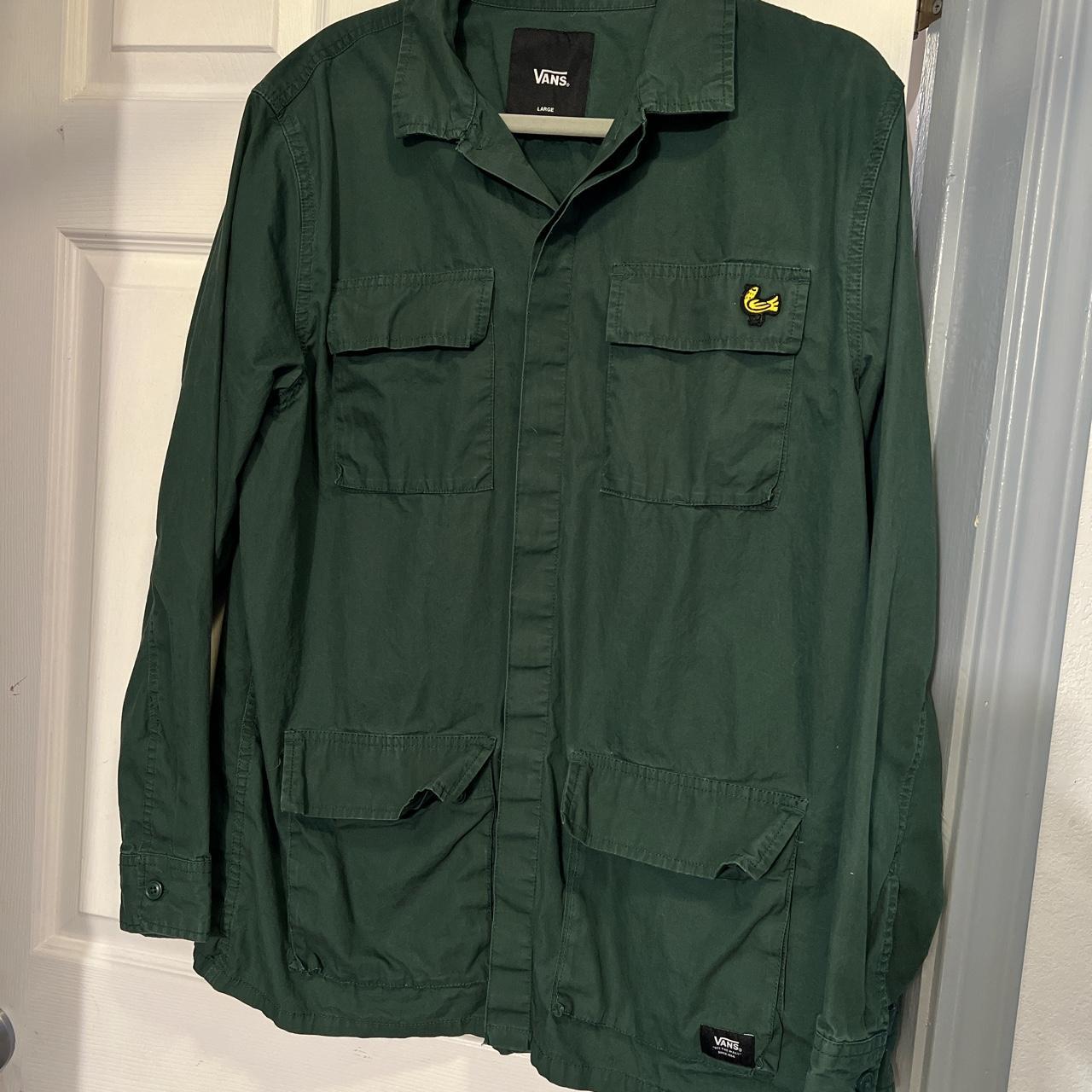 Forest Green Vans long sleeve button up. Classic... - Depop