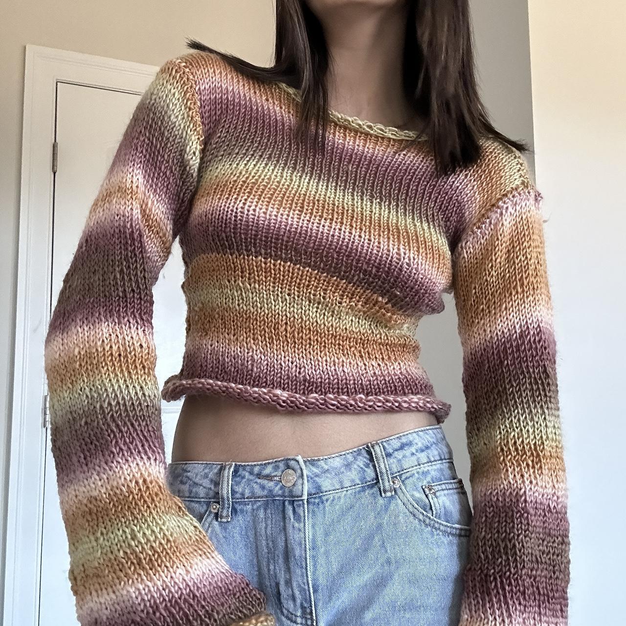 hand knit multicolor sweater 🌟🌟 sooo soft and... - Depop