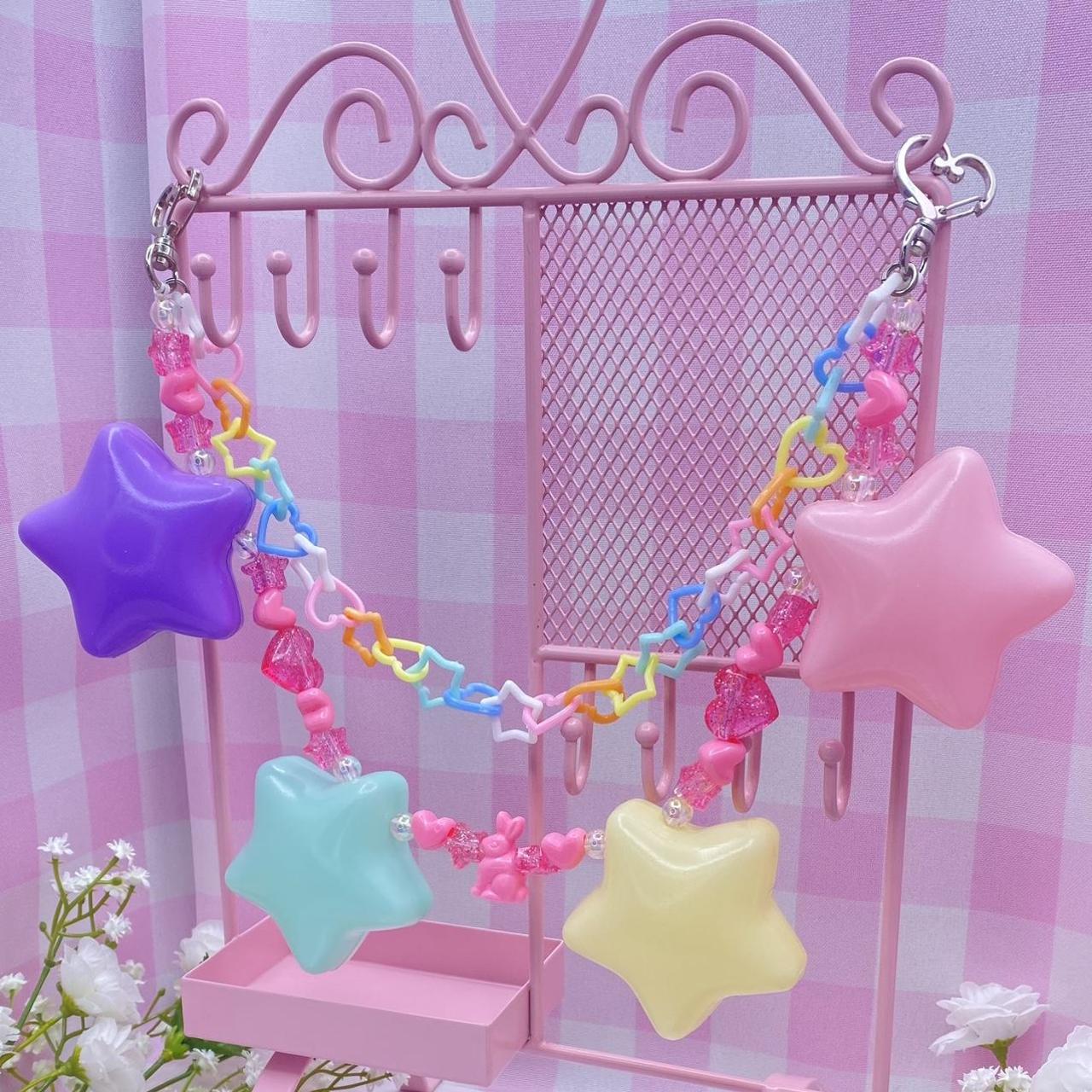 Pastel Rainbow Star Ball Belt Chain 💗 ・⊹₊˖𓂃・ ﾟ༓ . ... - Depop