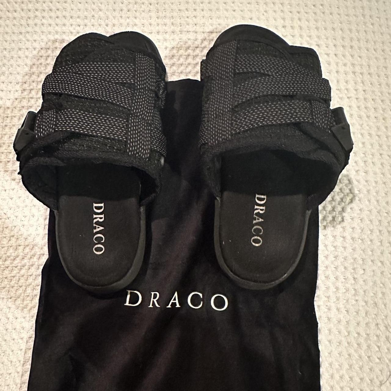 Reflective Draco slides (lightly worn) with bag.... - Depop