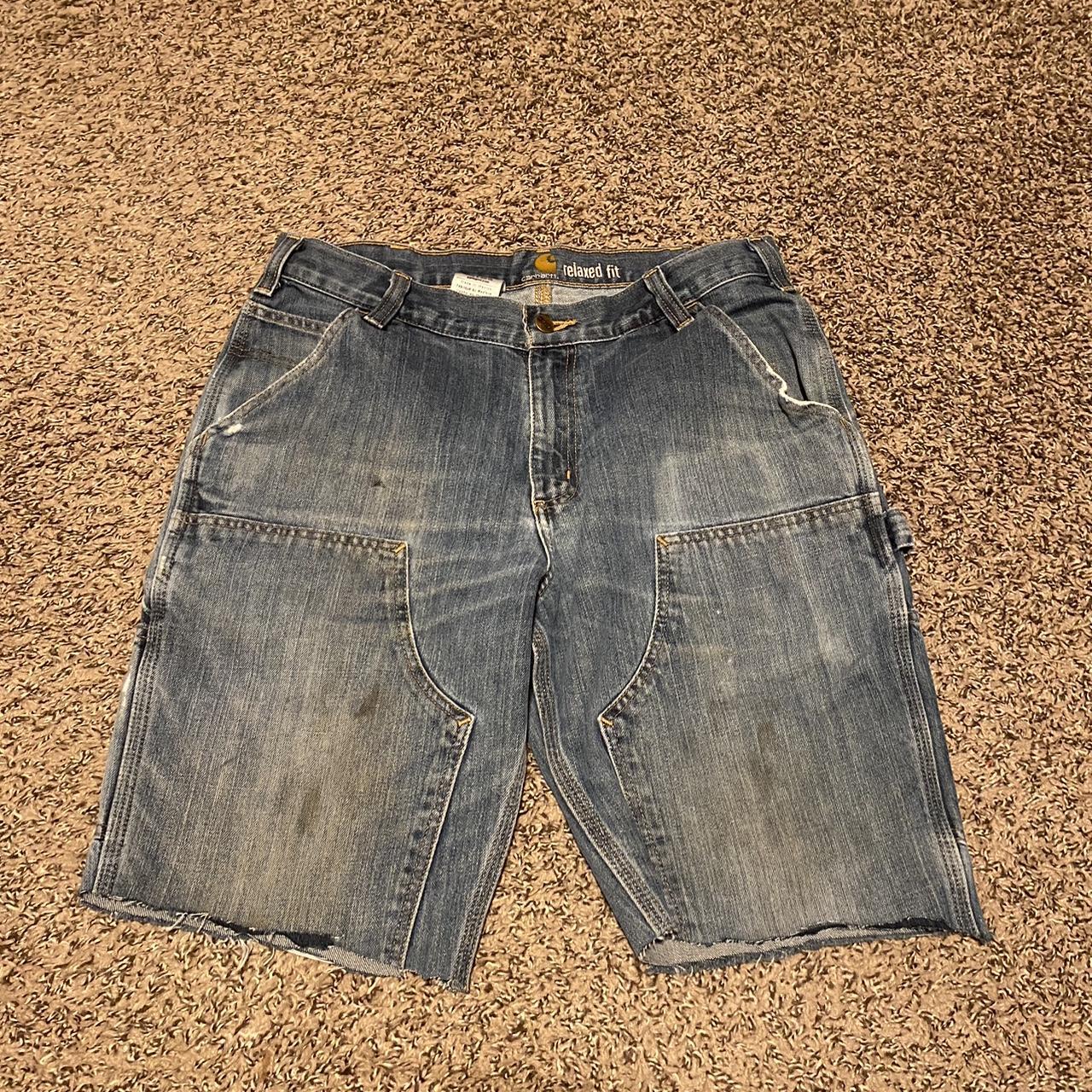 Carheart double knee jorts, fit like 30x30 - Depop