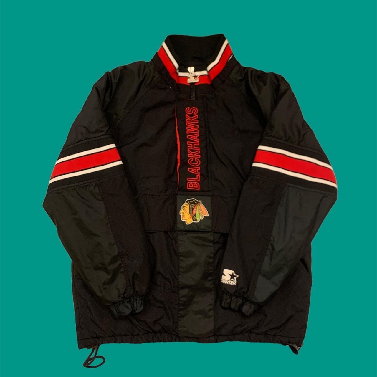 Starter Men's Black and Red Jacket | Depop