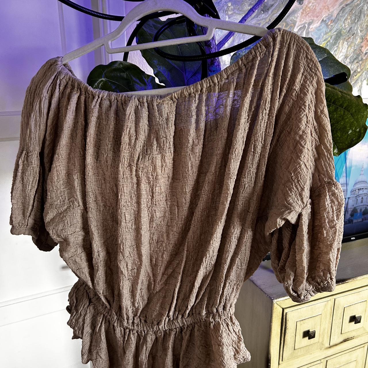 Cute free people blouse, earthy tones, comfortable... - Depop