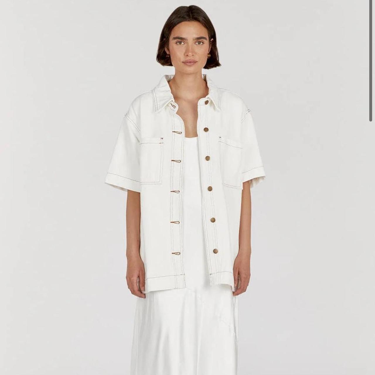 Dissh piper shirt (looks like denim) 100%... - Depop