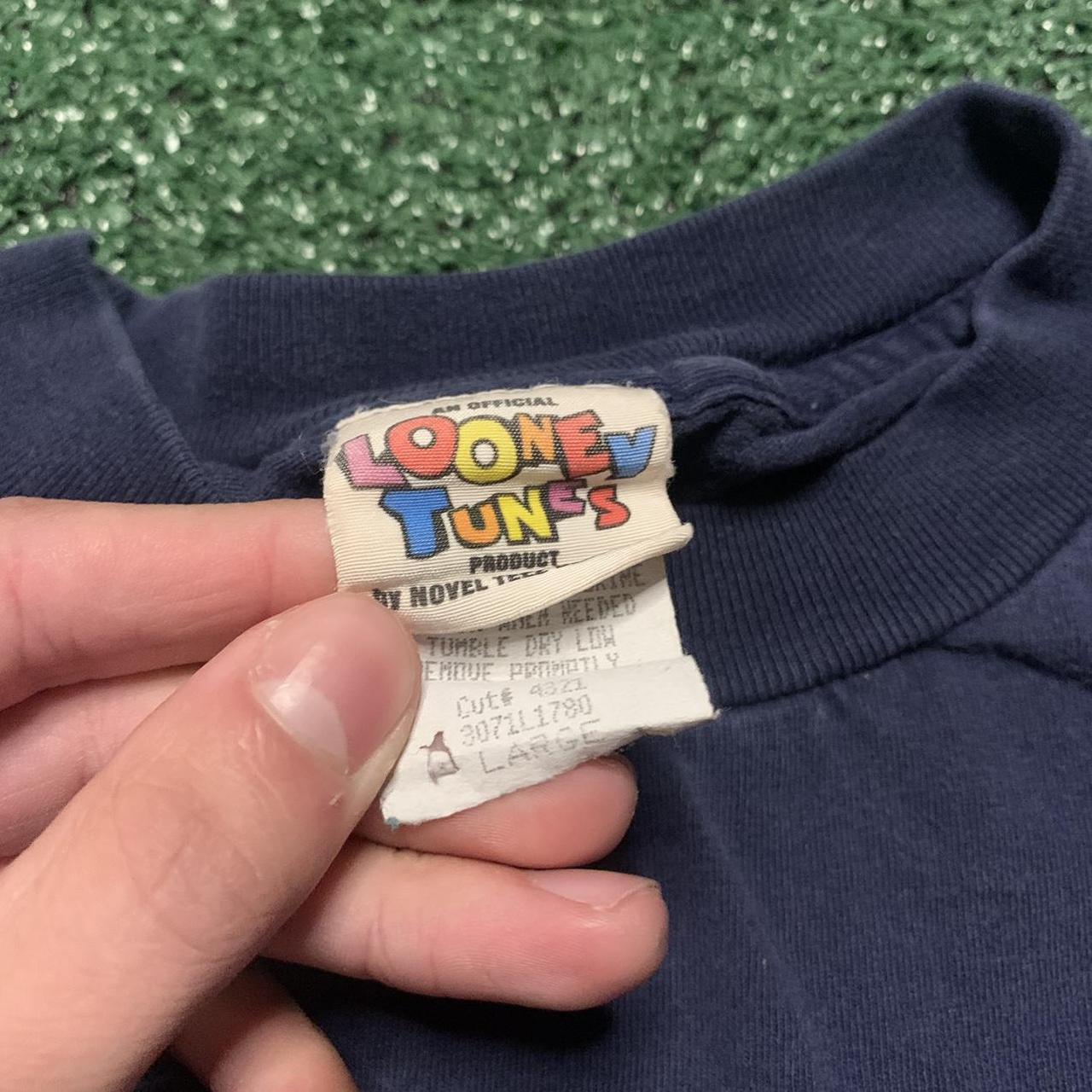 Vintage 1996 Taz Looney Tunes Longsleeve Tee Size... - Depop