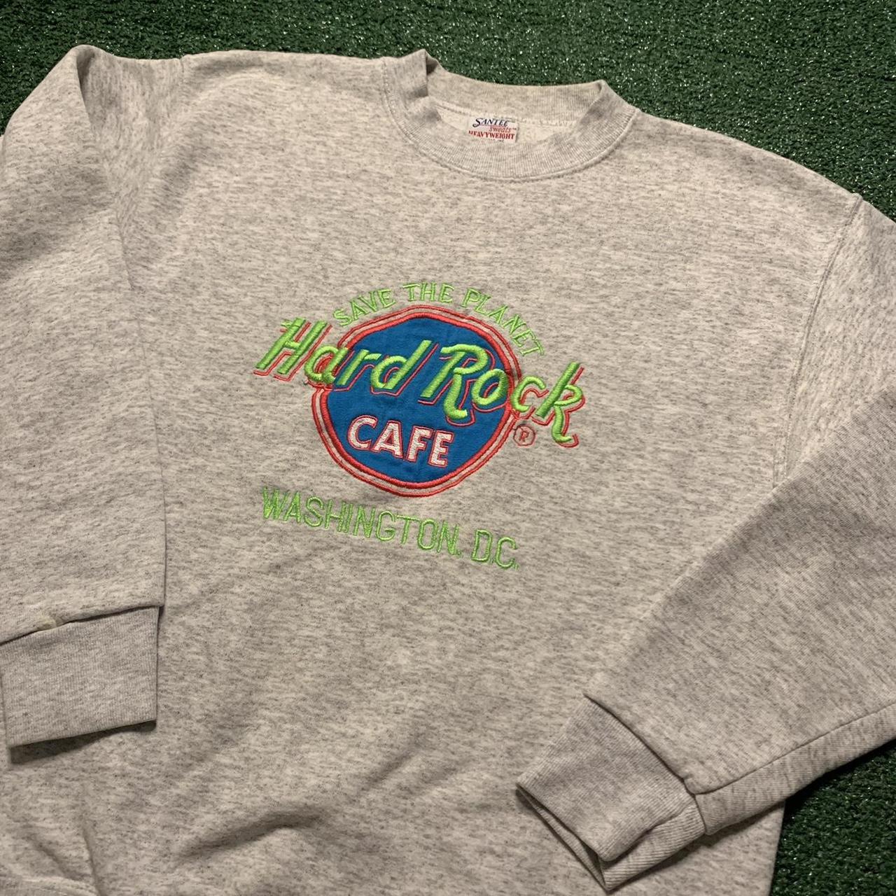 Vintage 90s Hard Rock Cafe Washington DC Sweatshirt... - Depop