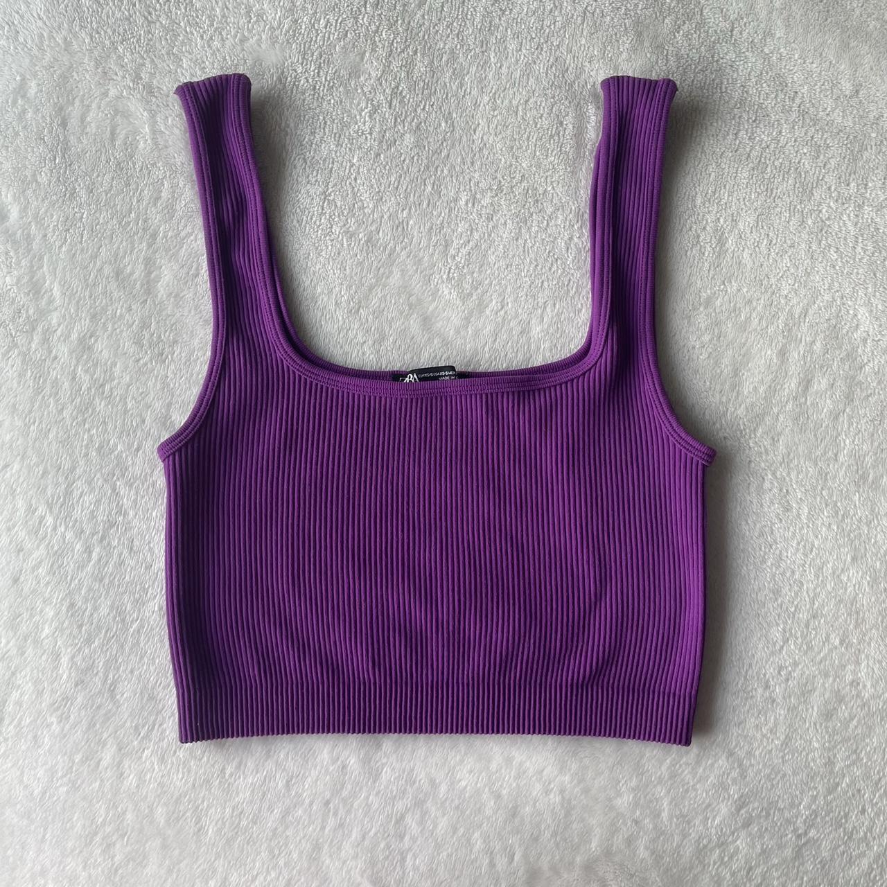 Zara Seamless Crop Tank Top, Size XS - S Super... - Depop