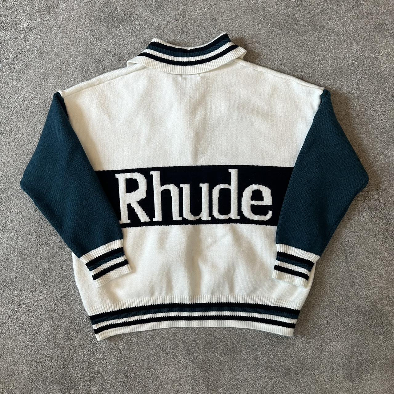 Rhude Knit Logo Rugby Sweater Off-white &... | Depop
