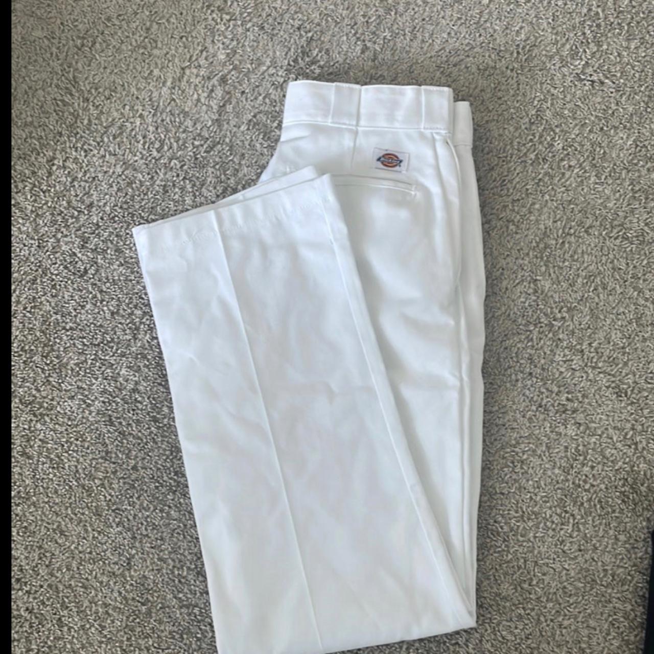 Dickies Men's White Trousers | Depop