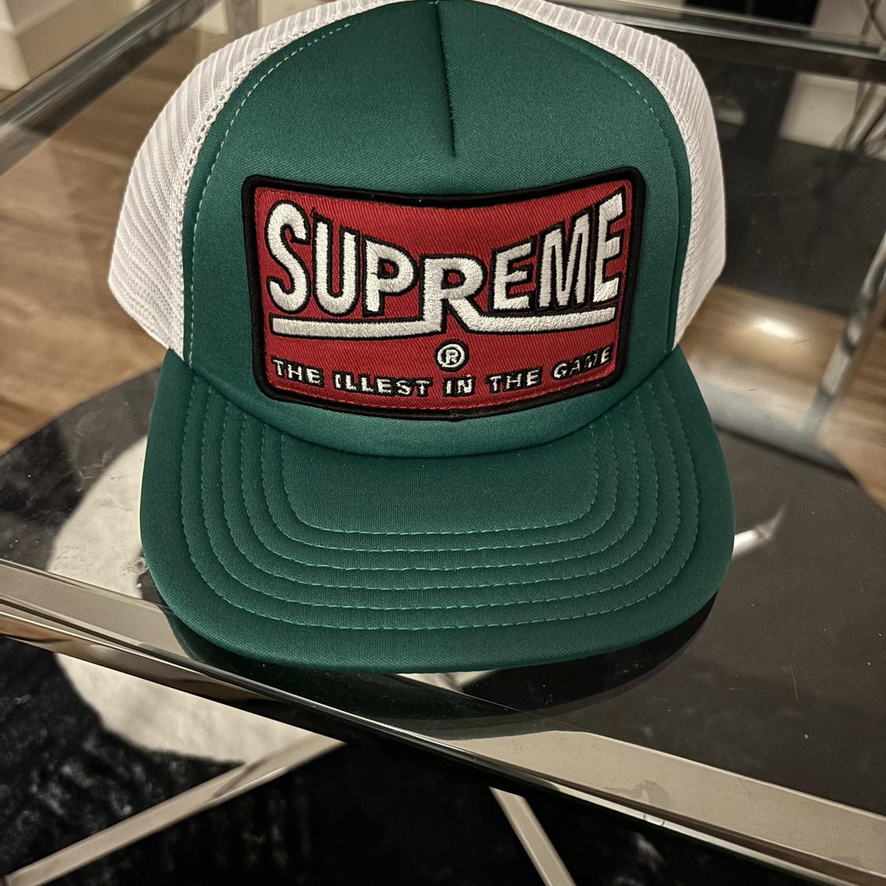 Supreme snapback green/white Supreme box logo... - Depop