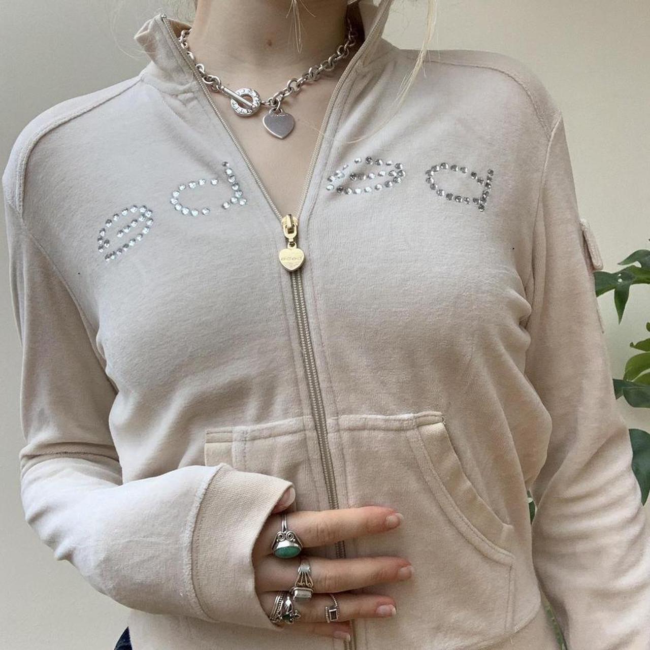 Unreal vintage Bebe velour zip up jumper. In a baby... - Depop