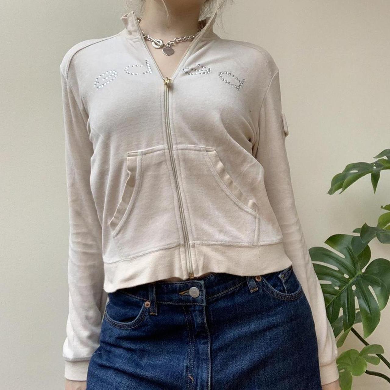 Unreal vintage Bebe velour zip up jumper. In a baby... - Depop