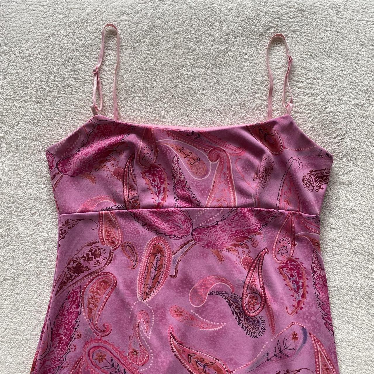 Vintage Paisley Dress Style – beautiful pink mini... - Depop