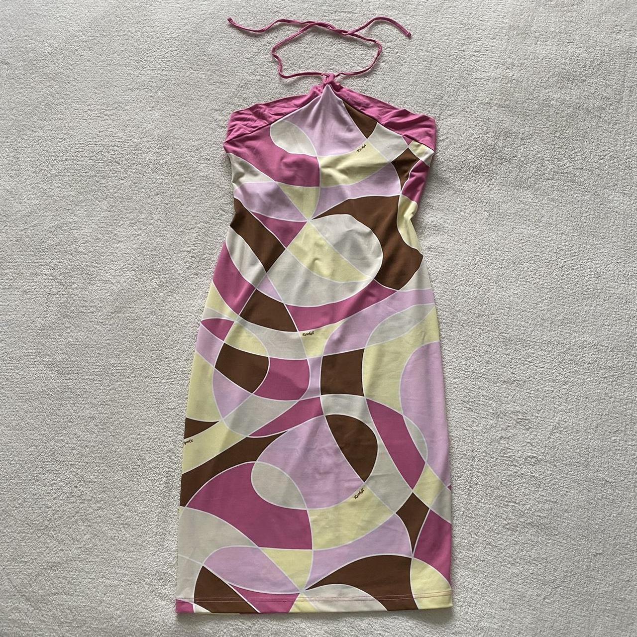 00s Kookai Dress Style – beautiful pink, yellow and... - Depop