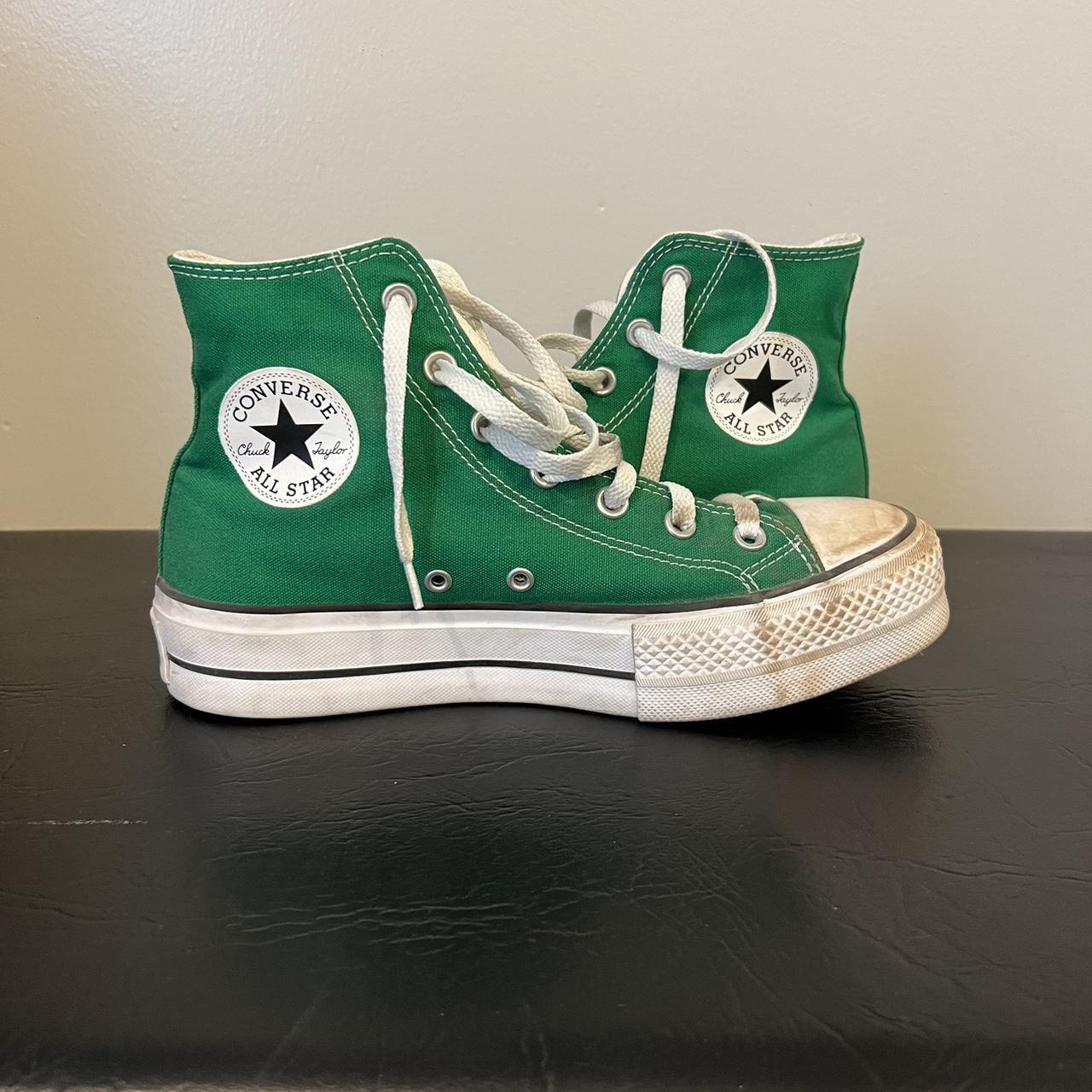adorable green platforms!! #converse #green... - Depop