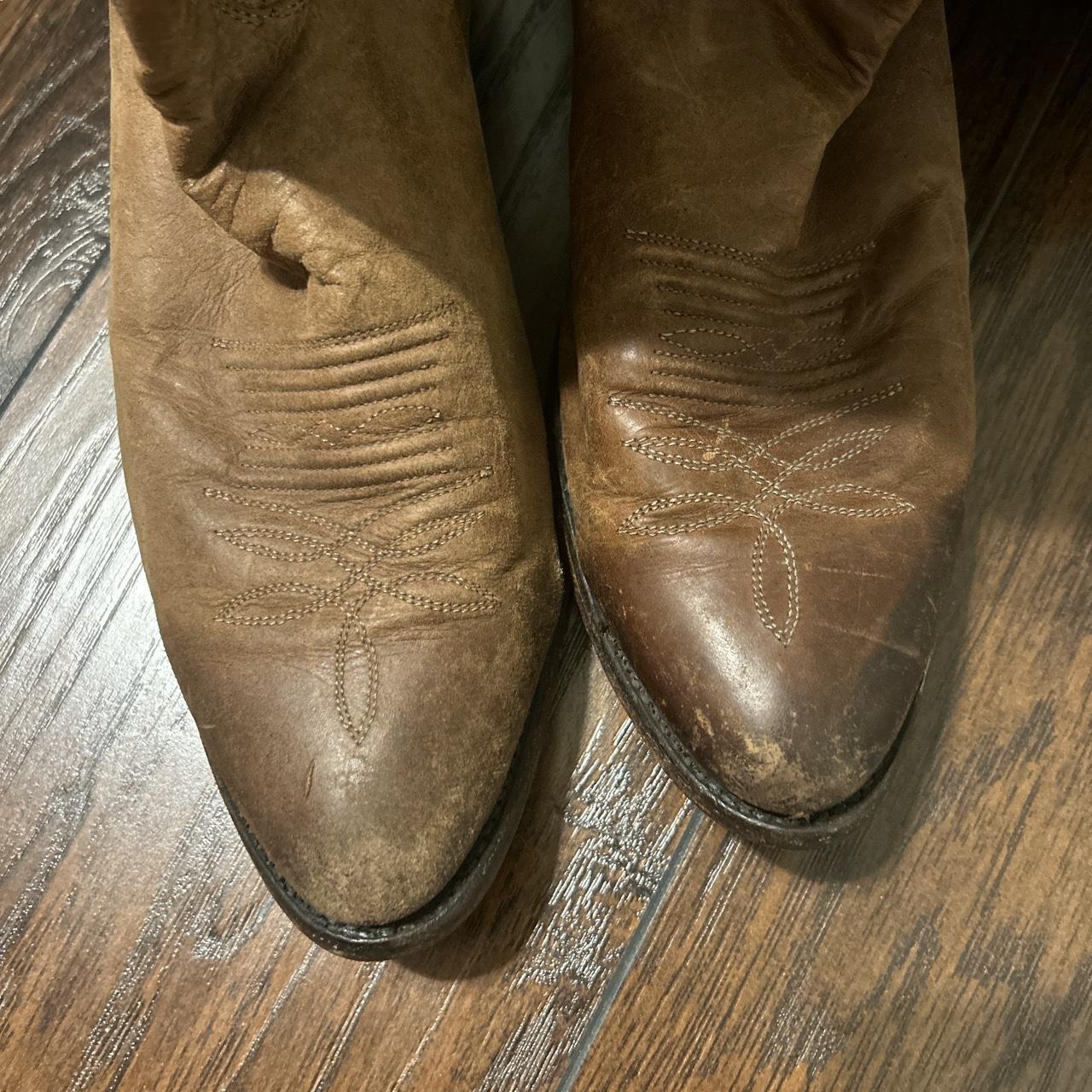 Vintage brown cowgirl boots Brand is Great Western... - Depop