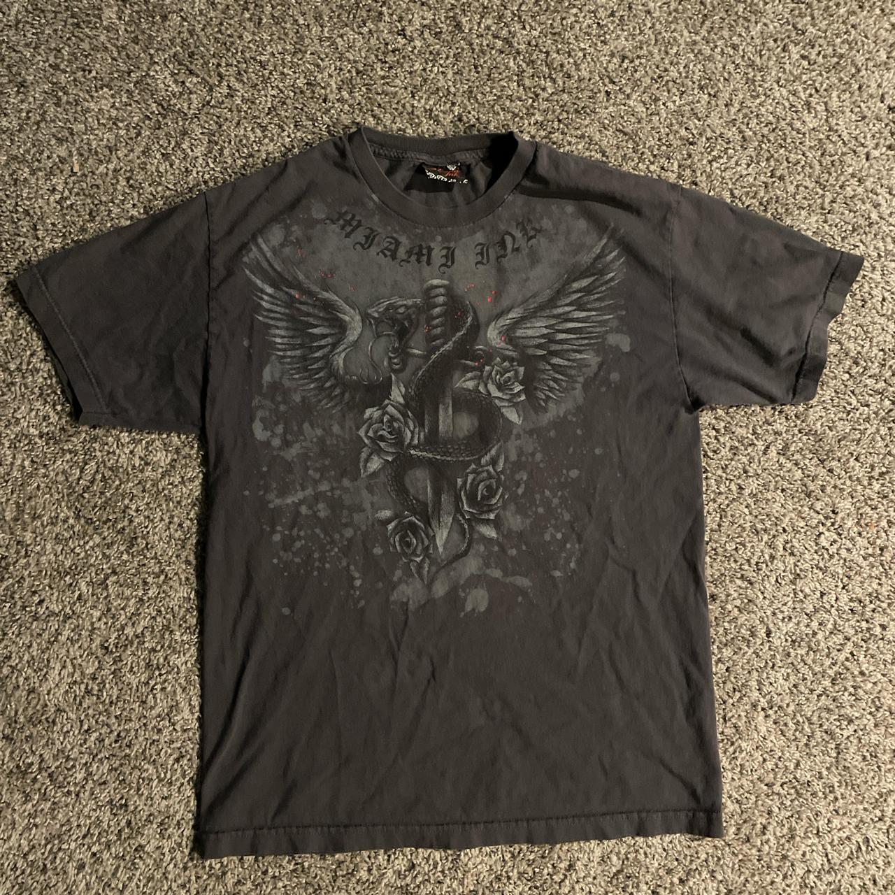 Vintage Miami ink graphic T -no flaws -no longer... - Depop