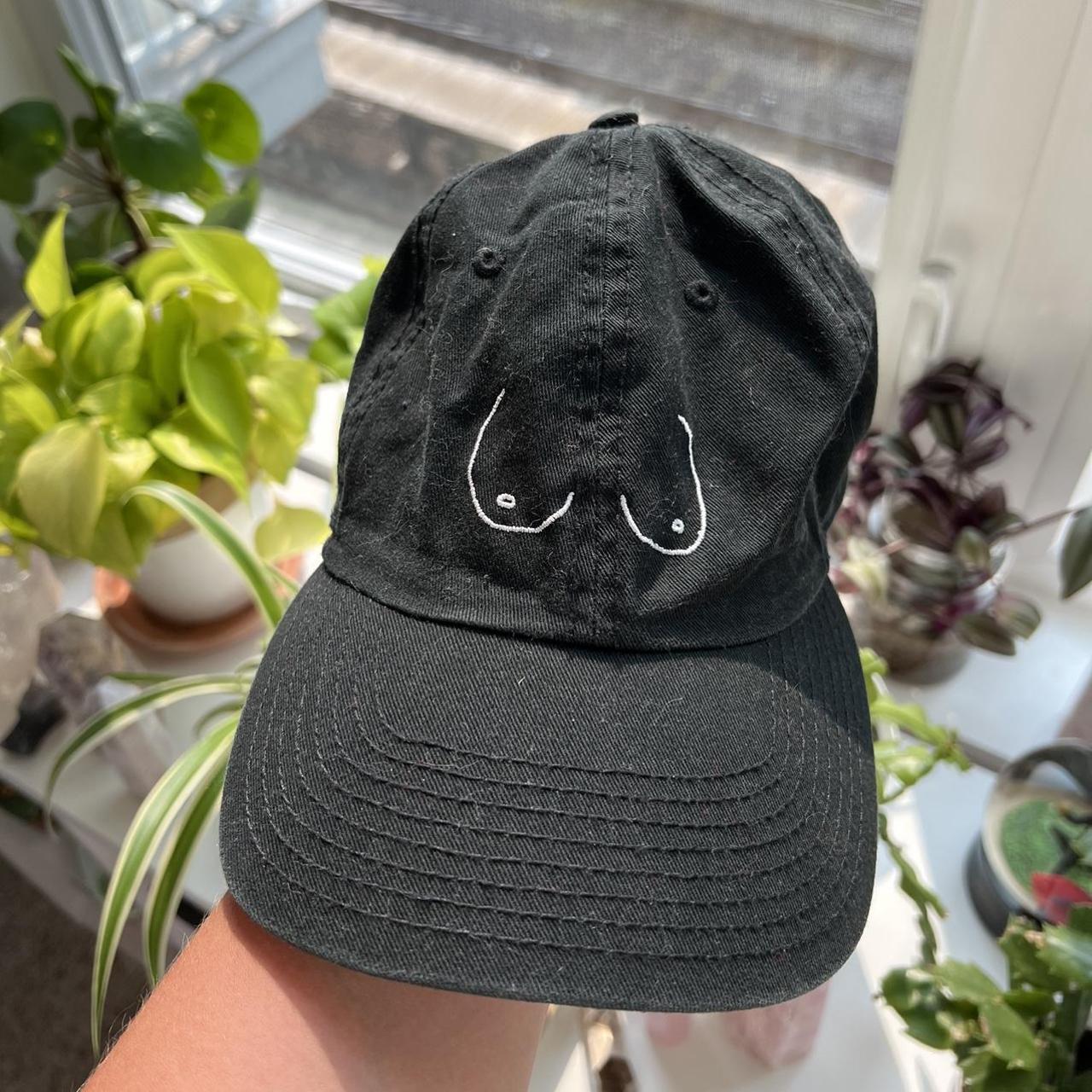 Boobie Hat Front: embroidered boobies Back:... - Depop