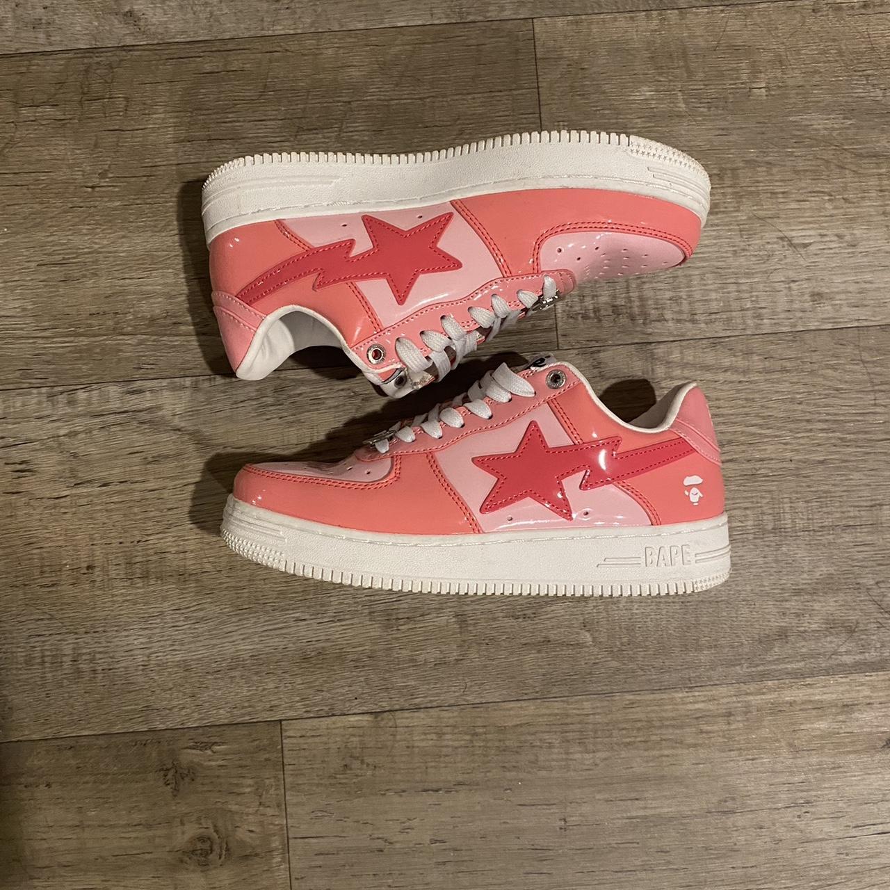 Pink bapestas Size 39 No box Worn couple times - Depop