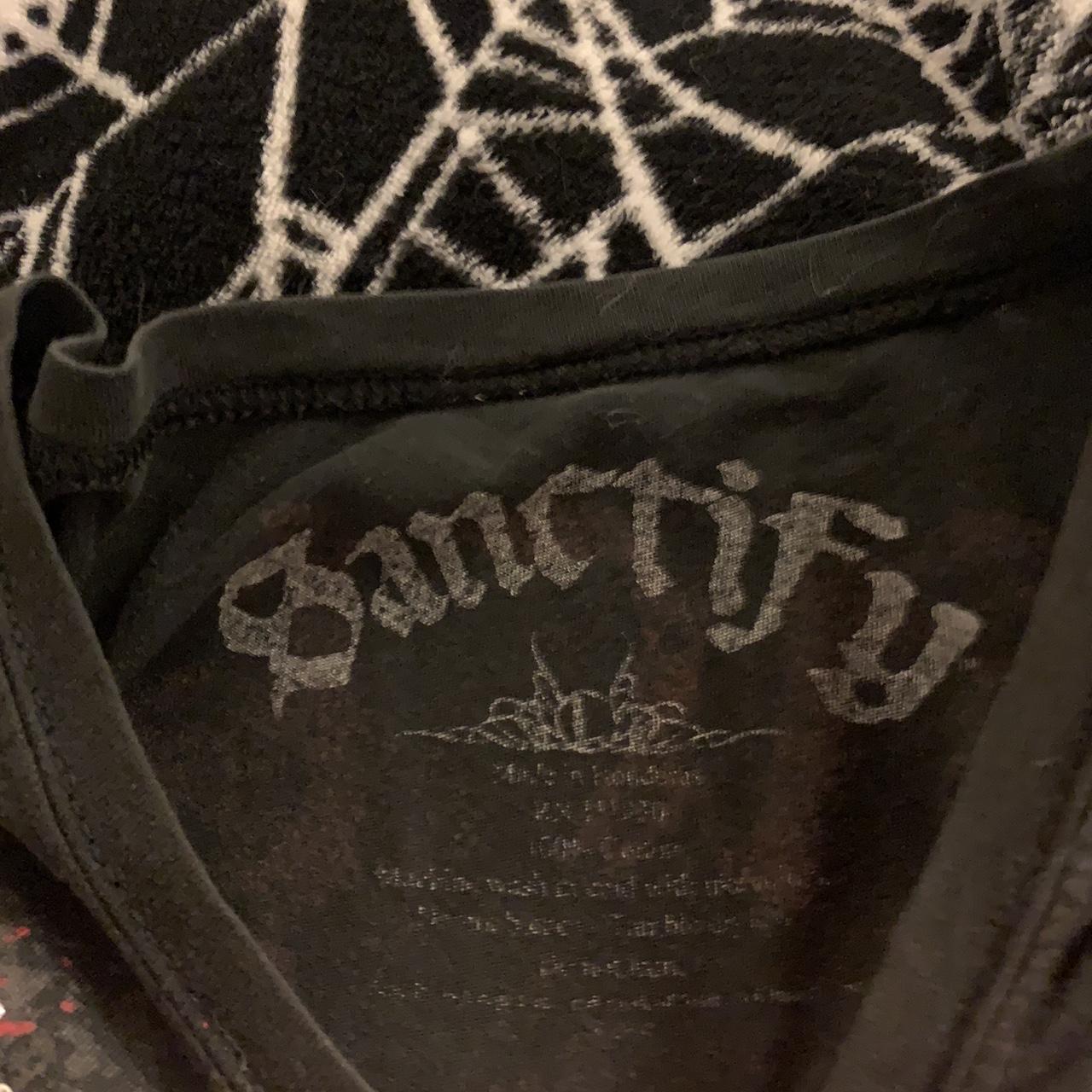 sanctify shirt .•* has a cool rhinestone cross... - Depop
