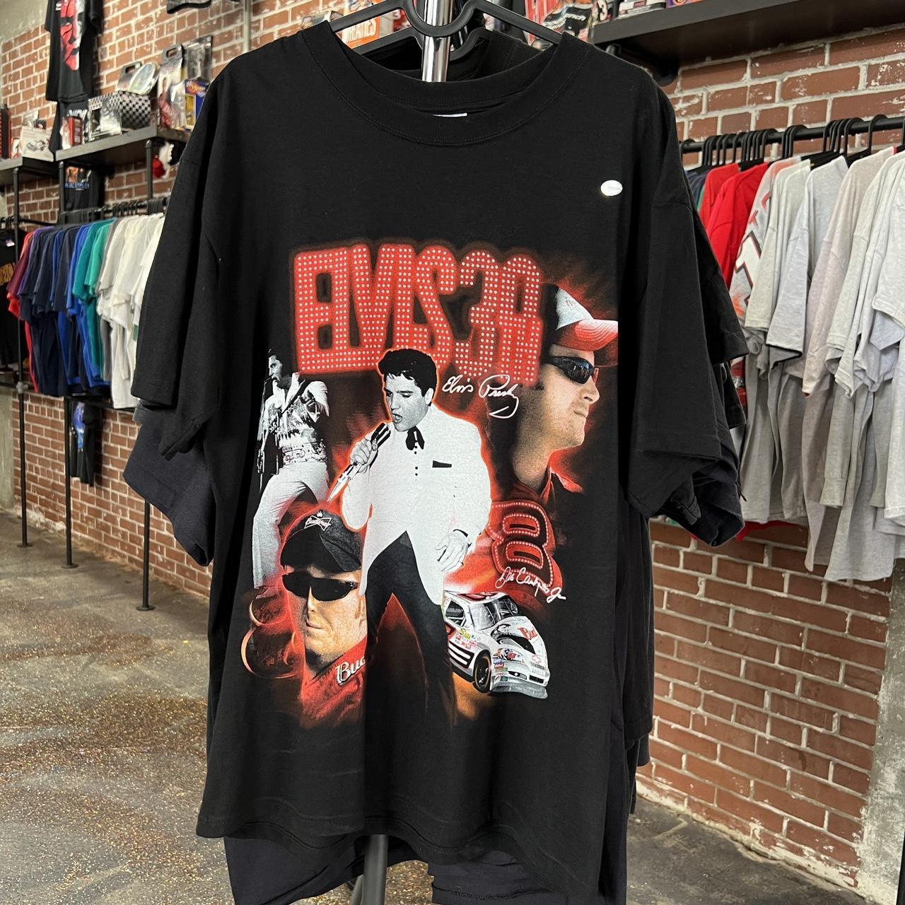 Vintage Elvis Presley Nascar Shirt Size Large Tag -... - Depop